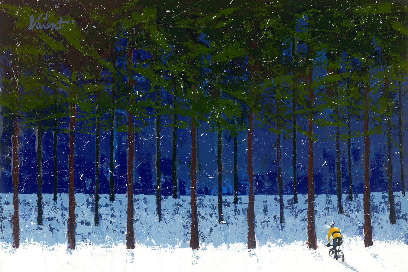 Solitude | Michael Valenti | Original Cycling Art